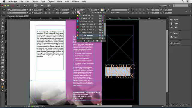InDesign CC tutorial: Adding and editing text - نماشا
